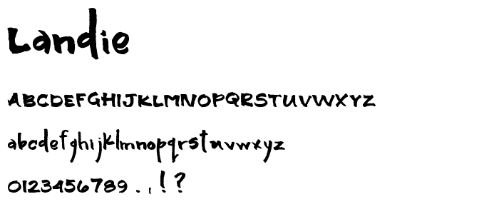 Landie Font : pickafont.com